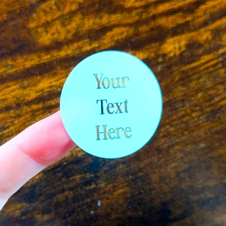 Foiled Custom Text Stickers - Personalized Wedding Stickers - Etsy UK