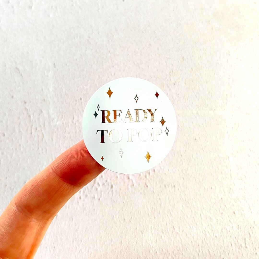Ready to Pop Real Foil Stickers - Baby Shower Labels for Guests, Baby ...