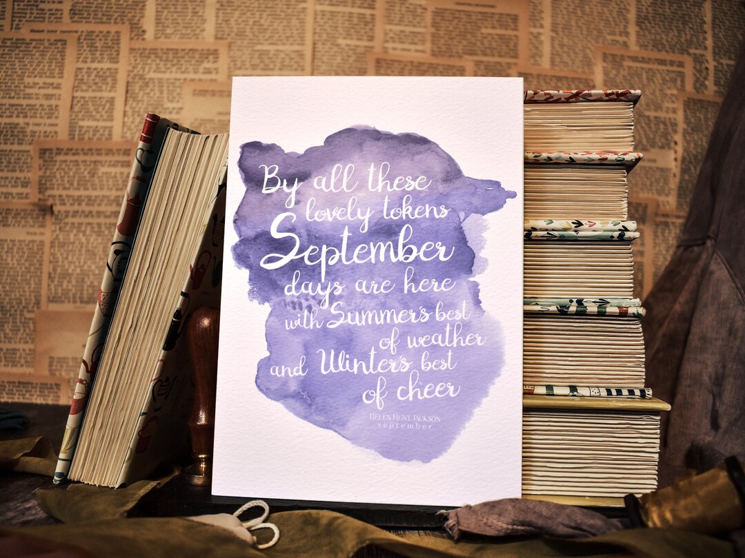 Motivational Literary Quote Wall Art Print - September Birthday ...