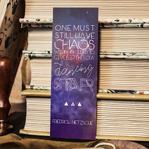 Friedrich Nietzsche Literary Quote Galaxy Bookmark, Fathers Day Gifts ...
