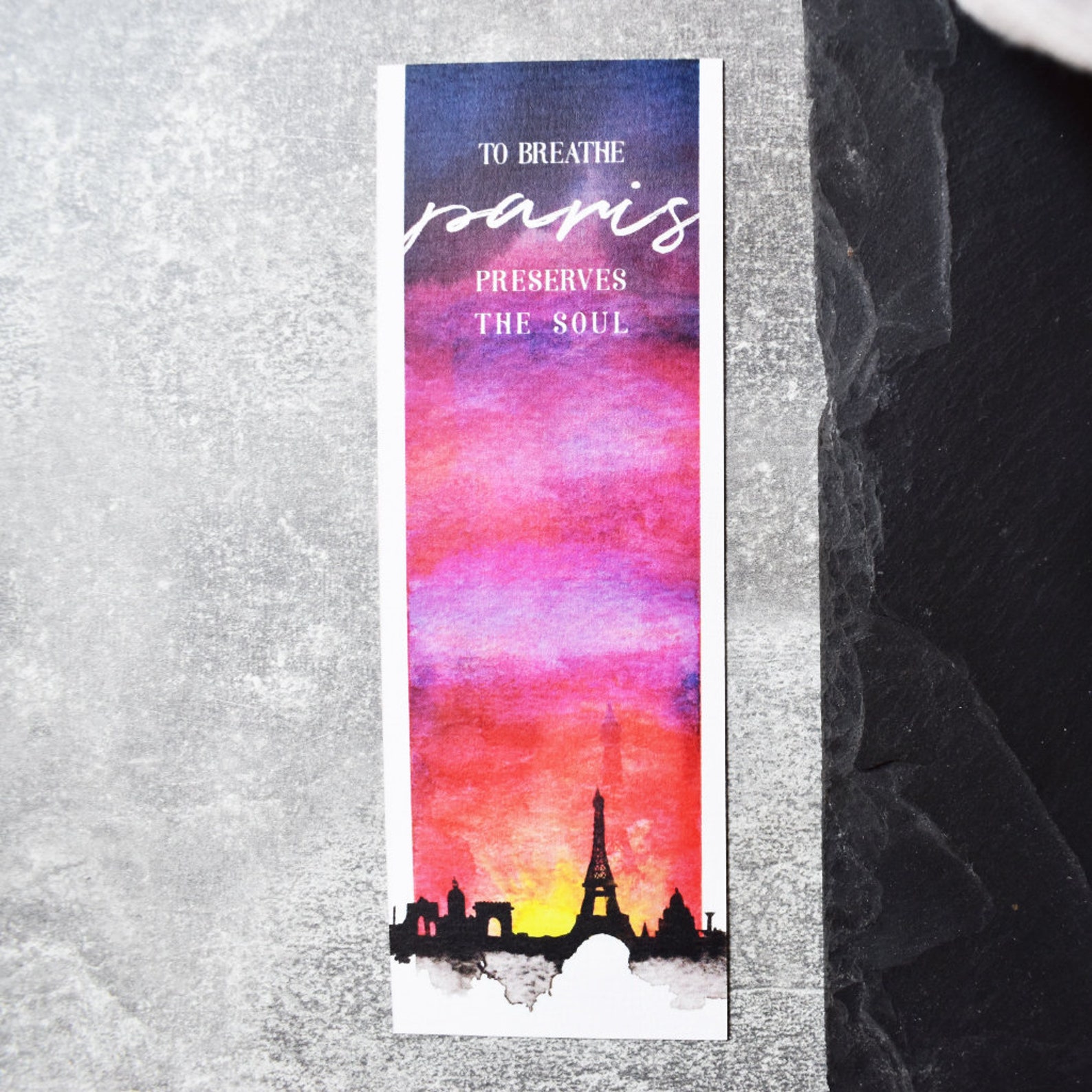 Paris Quote Bookmark for Books Literary Gifts for Book | Etsy