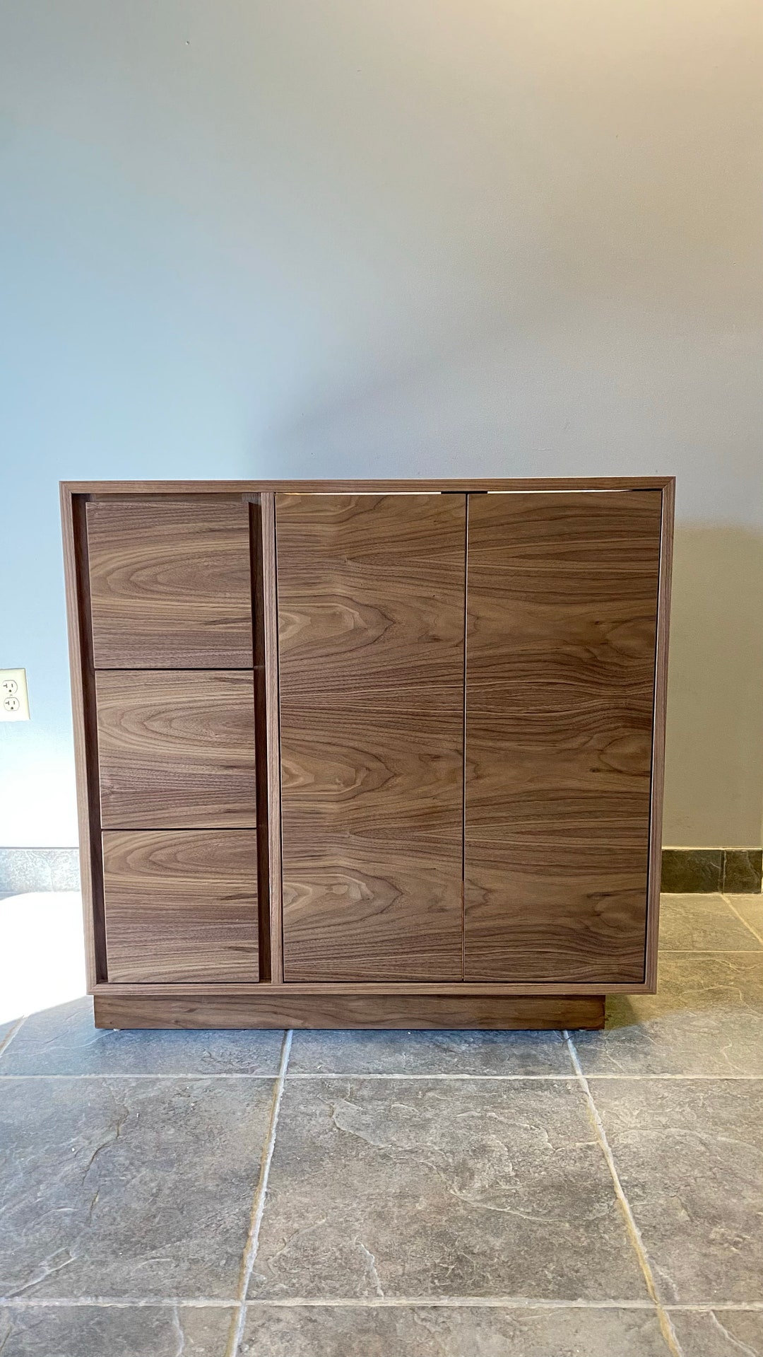 Walnut 36 Plinth Base Mid Century Style Bathroom Vanity - Etsy