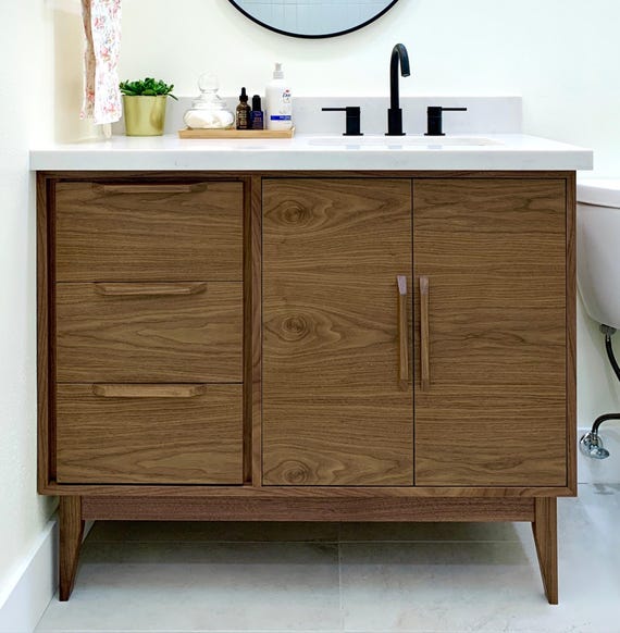 Right Offset Sink Vanity Brunswick 1200mm Vanity Unit & Minerva