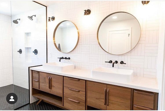 96 Bespoke Bathroom Vanity Cabinet Dual Sink 4 Doors 7 Drawers for New Home Build or Remodel Etsy