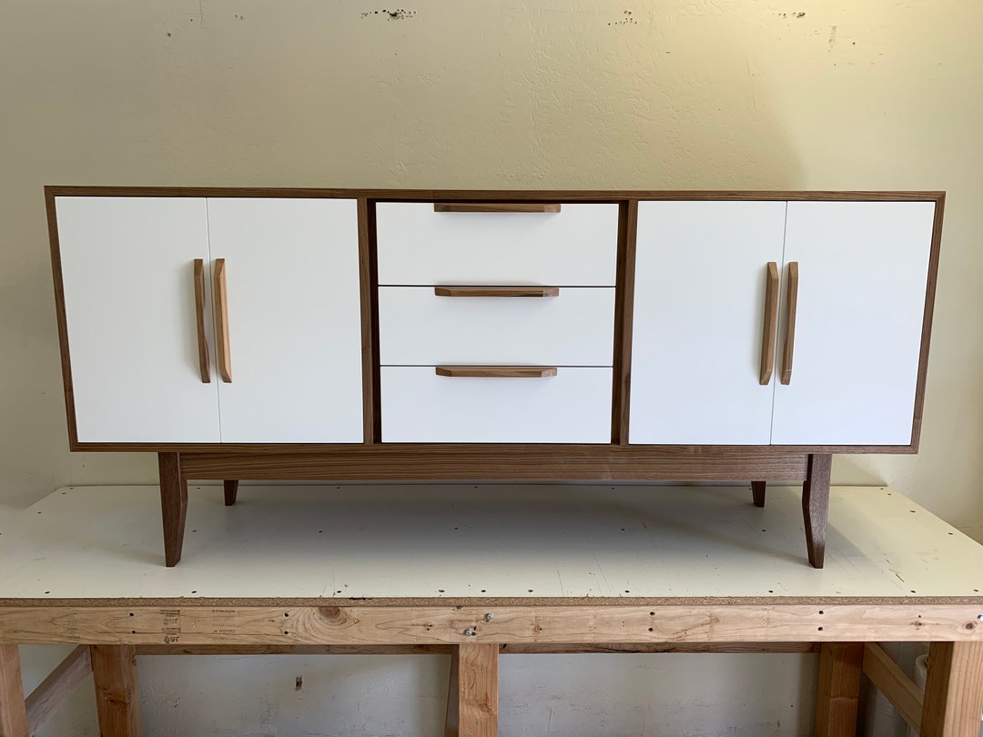 NEW Hand Built Mid Century Style Reverse Two Tone TV Stand / - Etsy