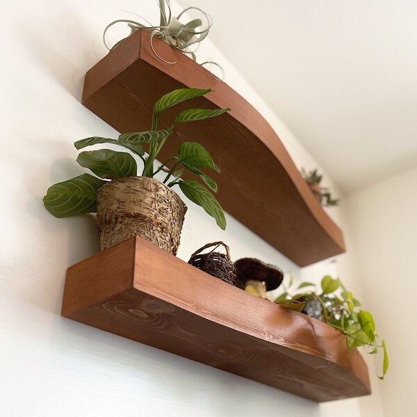 Teak Floating Shelf - Etsy