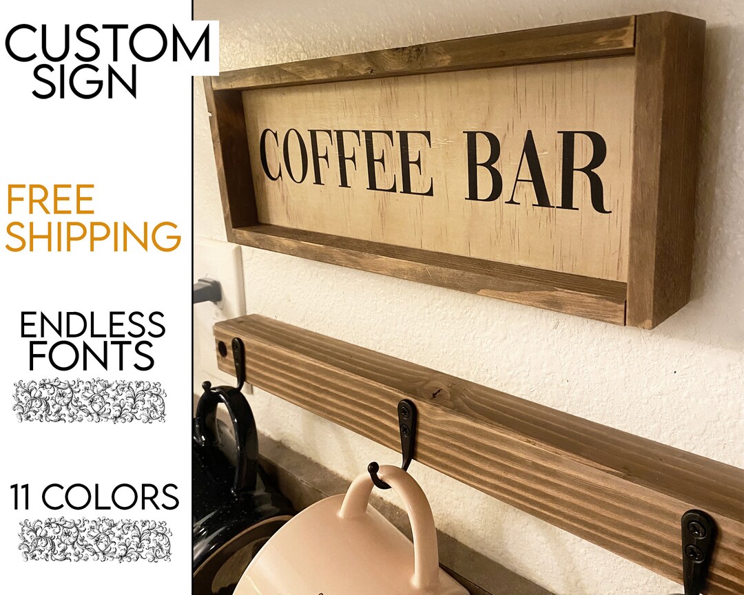 Coffee Bar Sign / Coffee Bar Decor / Coffee Sign / Reclaimed Wood Art ...