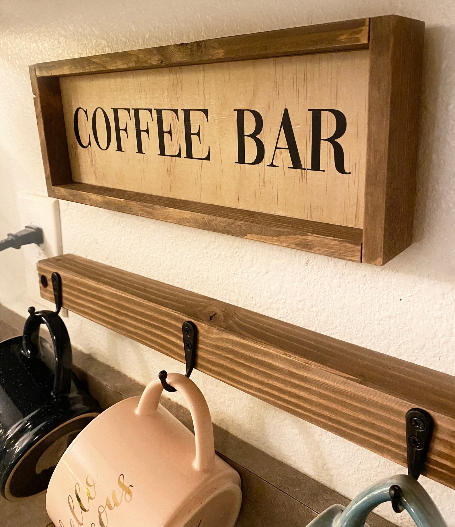 Coffee Cup Holder / Kitchen Decor / Coffee Bar Decor / Coffee - Etsy