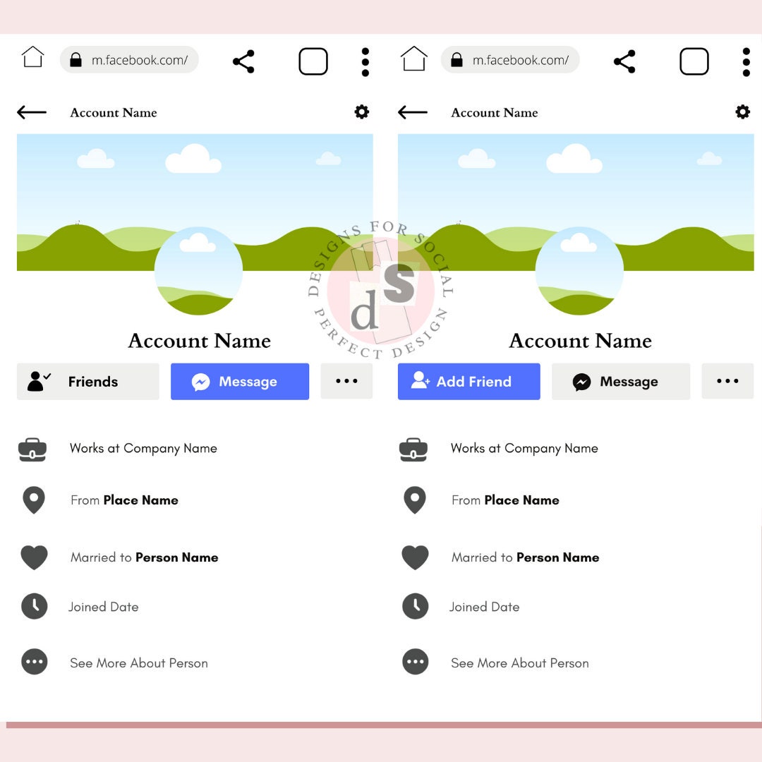 Facebook Mockup. Social Media Mockups. Facebook Mockup Edited in Canva ...