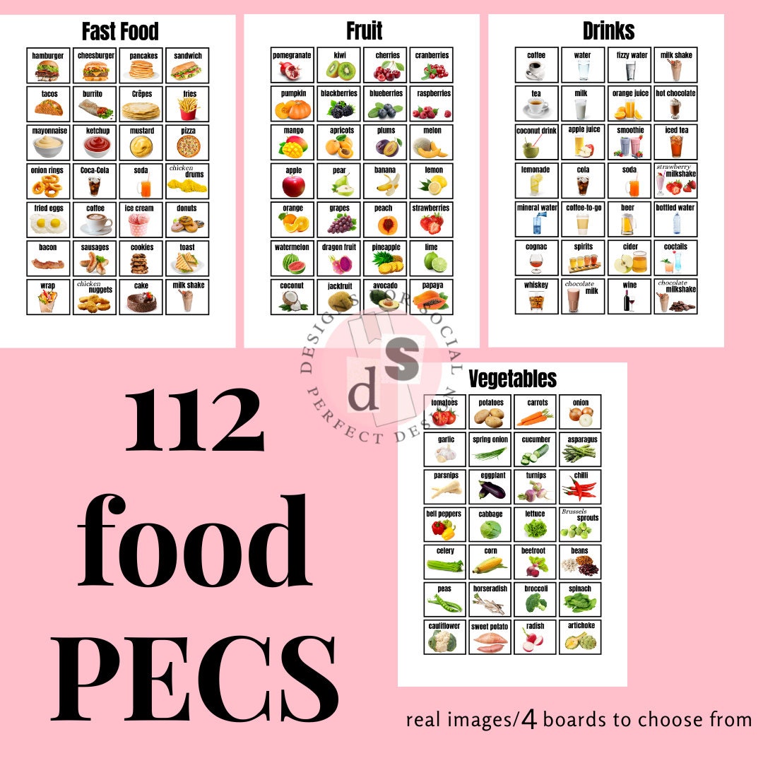 112 Food PECS / Food Posters / ESL Teaching / Real Images - Etsy