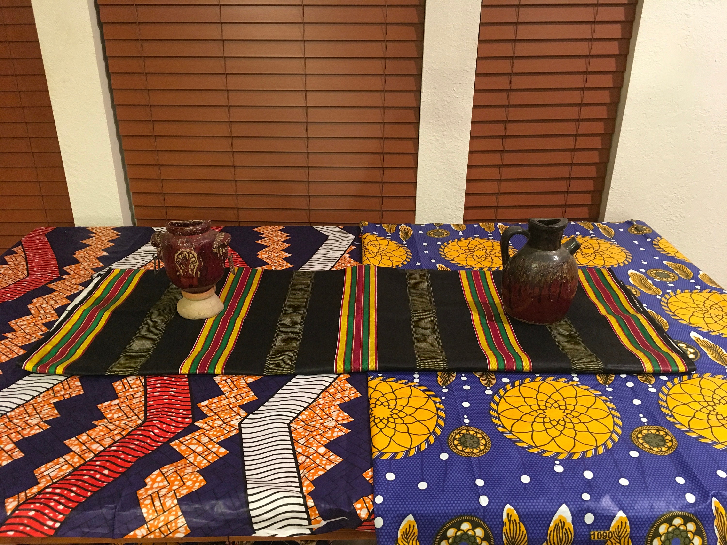 Tablecloths Sets With 6 8 Napkins African Fabrics Ankara Kente Use for ...
