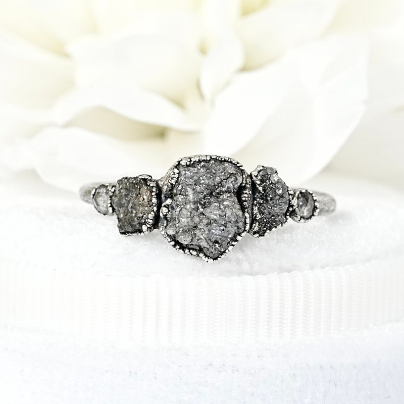 Raw Diamond Ring - Etsy