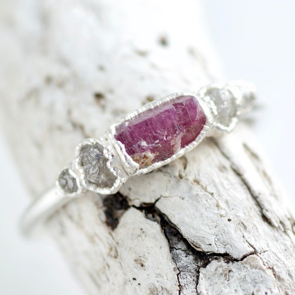 Raw Ruby Ring - Etsy