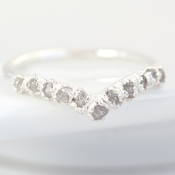 Diamond Wave Ring - Etsy