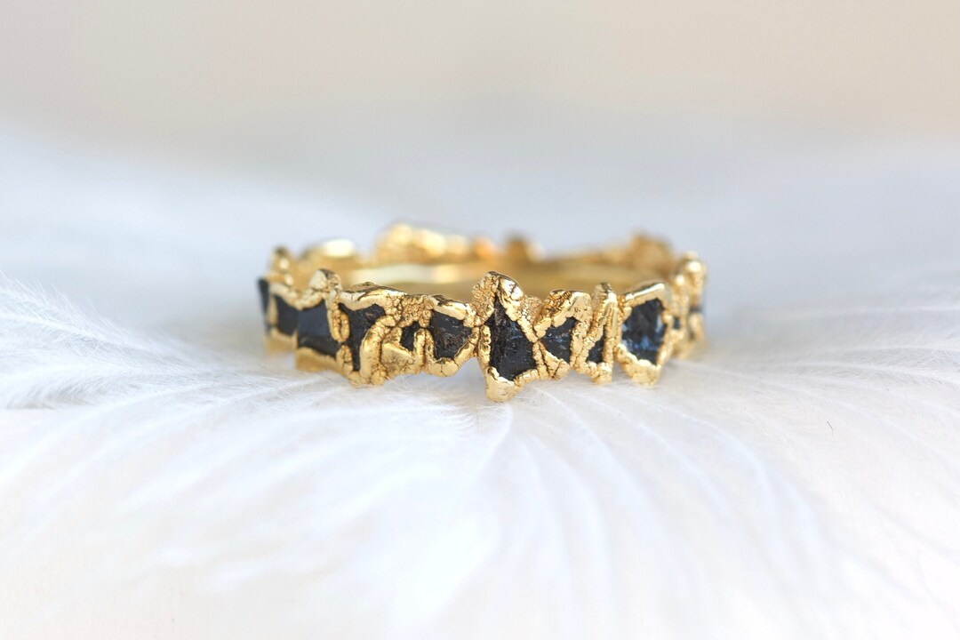 Tourmaline Eternity Ring 999 Silver Black Tourmaline Ring Black ...