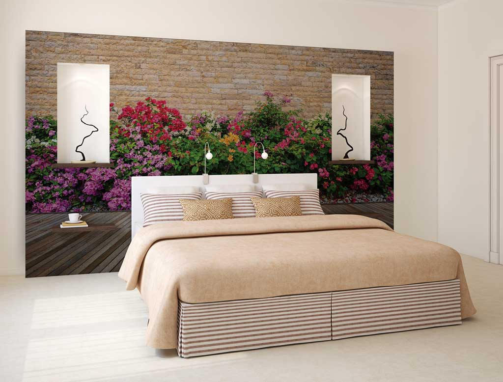 Wall Mural Flowers Flowers Wallpaper Garden Wall Decal Wall - Etsy