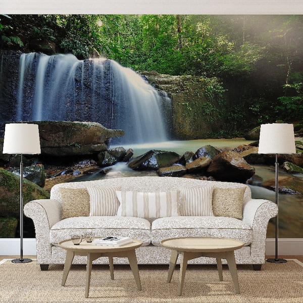 Waterfall River Wall Mural - Etsy