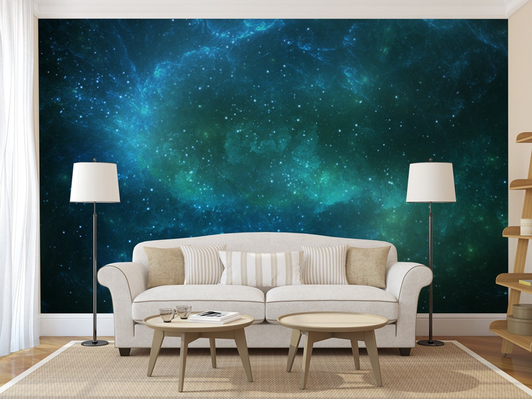Space Nebula WALL MURAL Galaxy Wallpaper Cosmos Mural - Etsy
