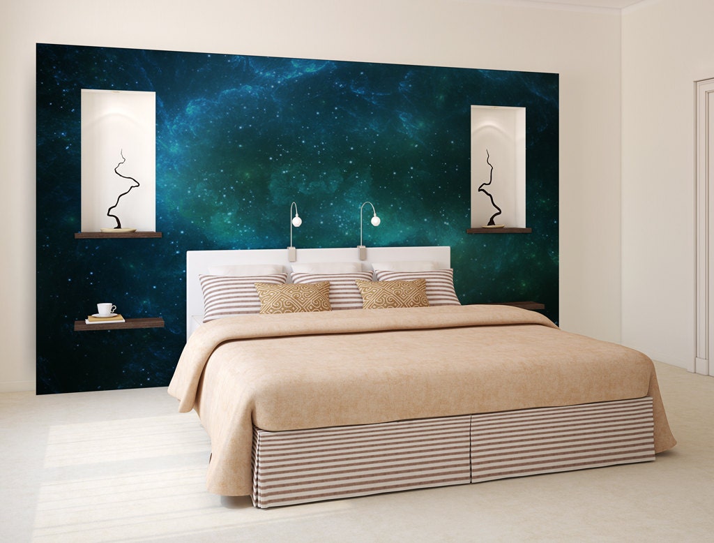 Space Nebula WALL MURAL Galaxy Wallpaper Cosmos Mural - Etsy