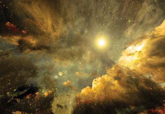 Yellow Galaxy Background