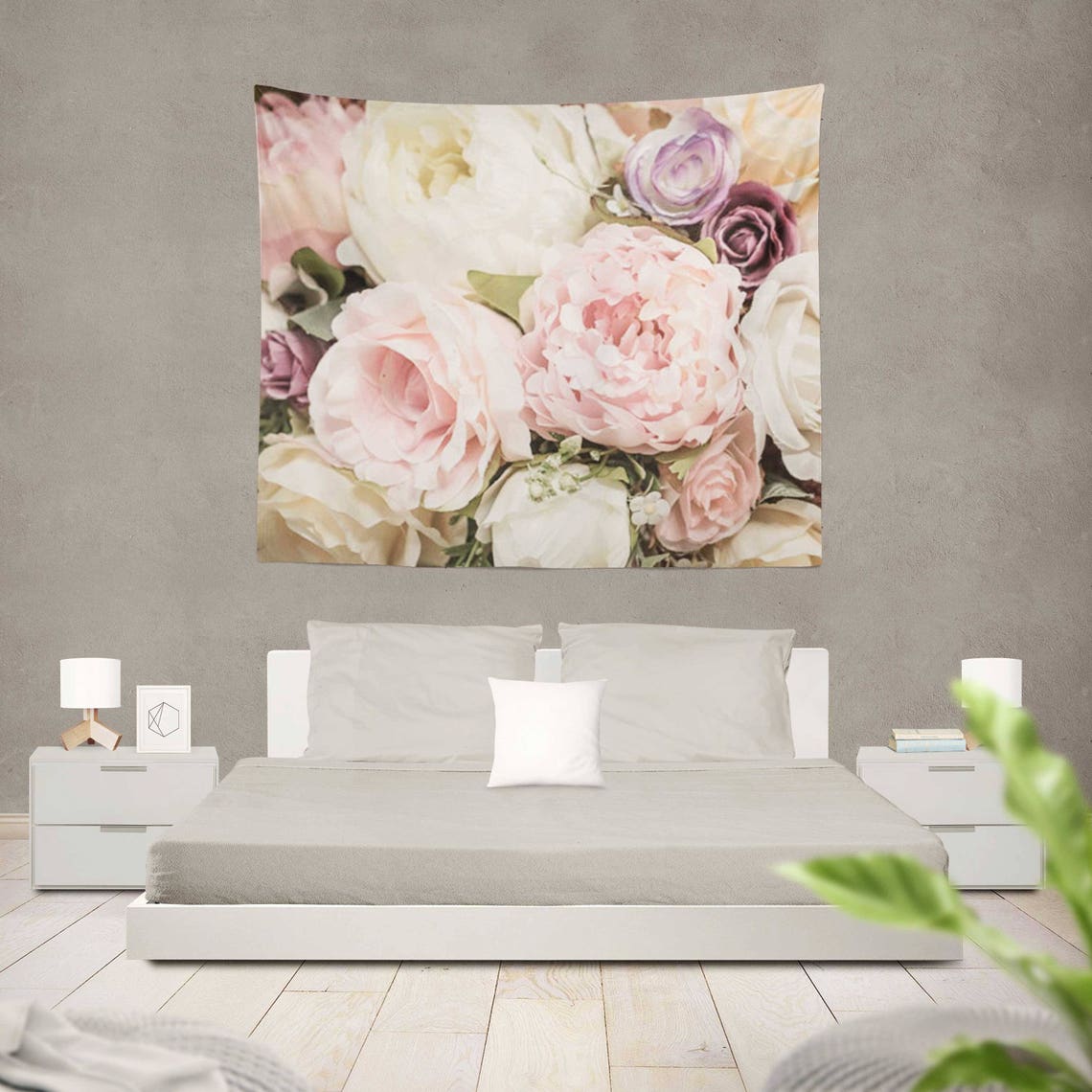 Pink Rose Wall Mural Wall Decal of Roses Pink Roses | Etsy