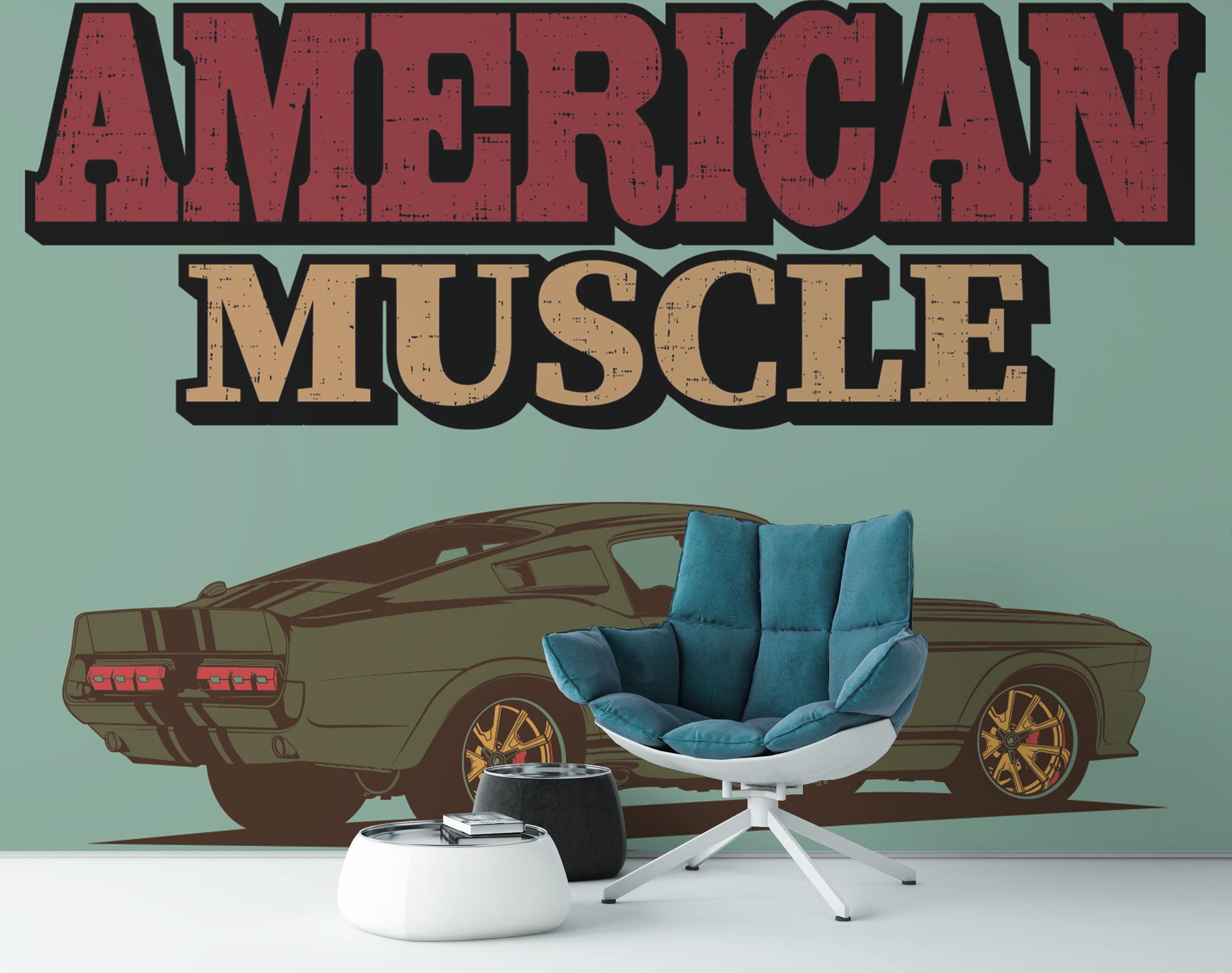 American Muscle Decal PEEL AND STICK American Muscle Poster - Etsy