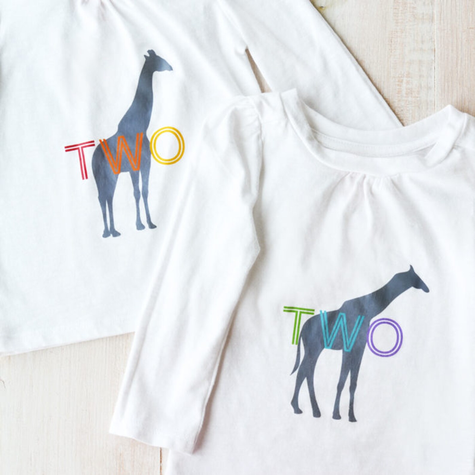 Twins Second Birthday Shirts Two by Two Iron-on T-shirt - Etsy