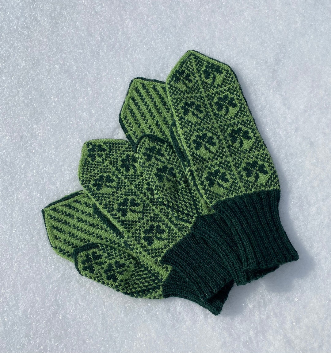 Pdf. Lucky Mittens Pattern in English and Icelandic. Sizes for Women ...
