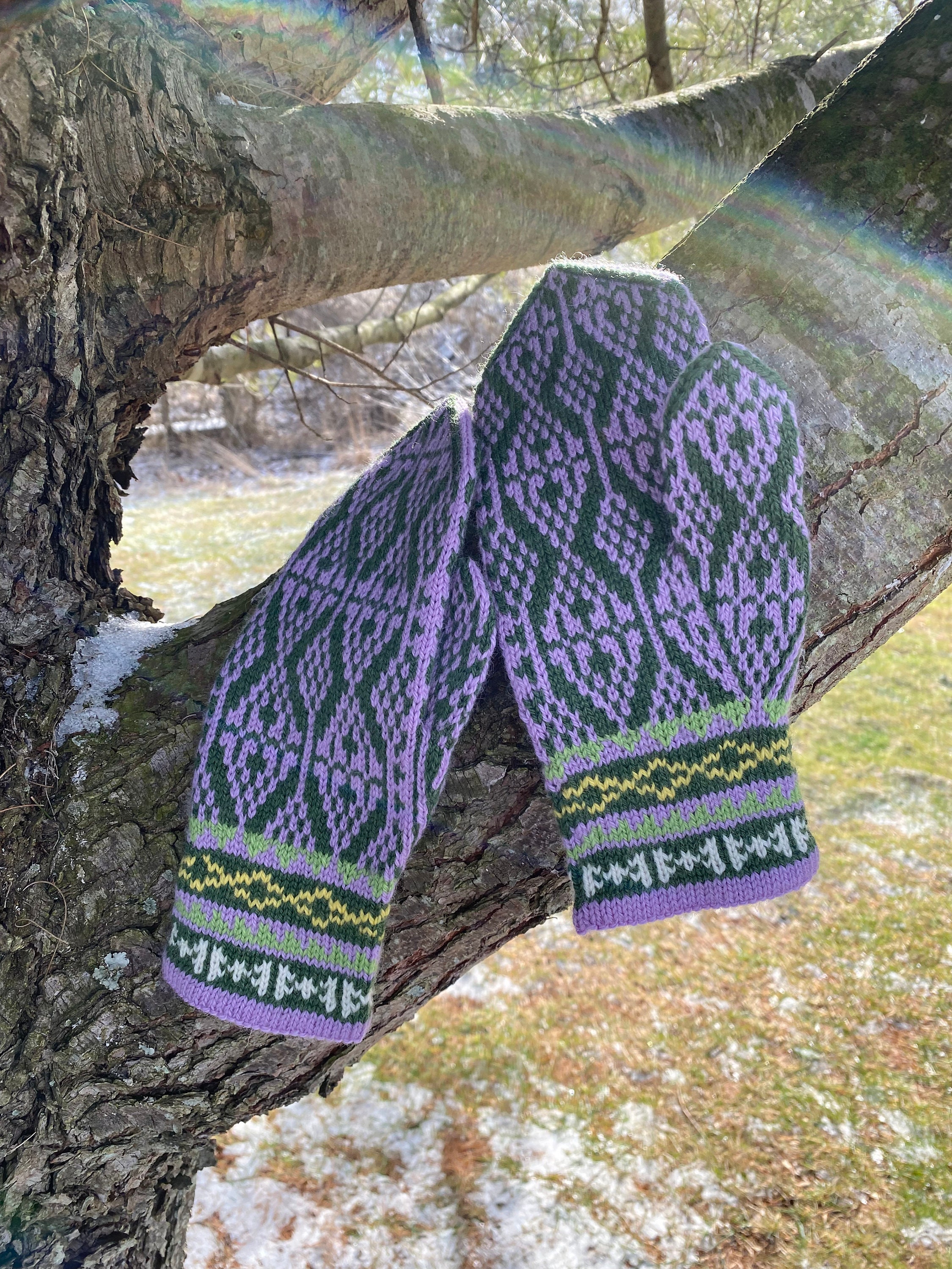 Pdf. Roots Mittens Knitting Pattern in English, Icelandic and Norwegian ...