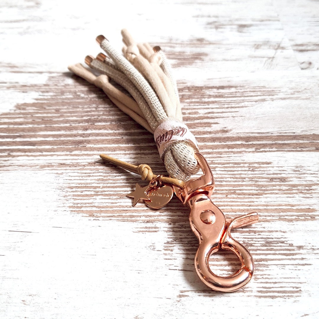 Keyring *vagabond* Natural Shades - Customizable - Made of Leather and ...