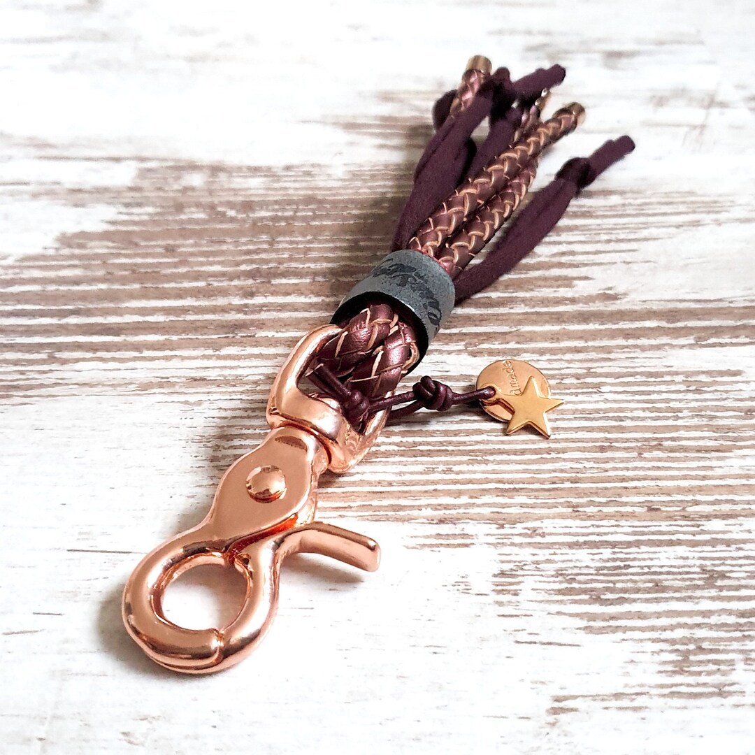 Keyring *vagabond* Burlesque - Customizable - Made of Leather and ...