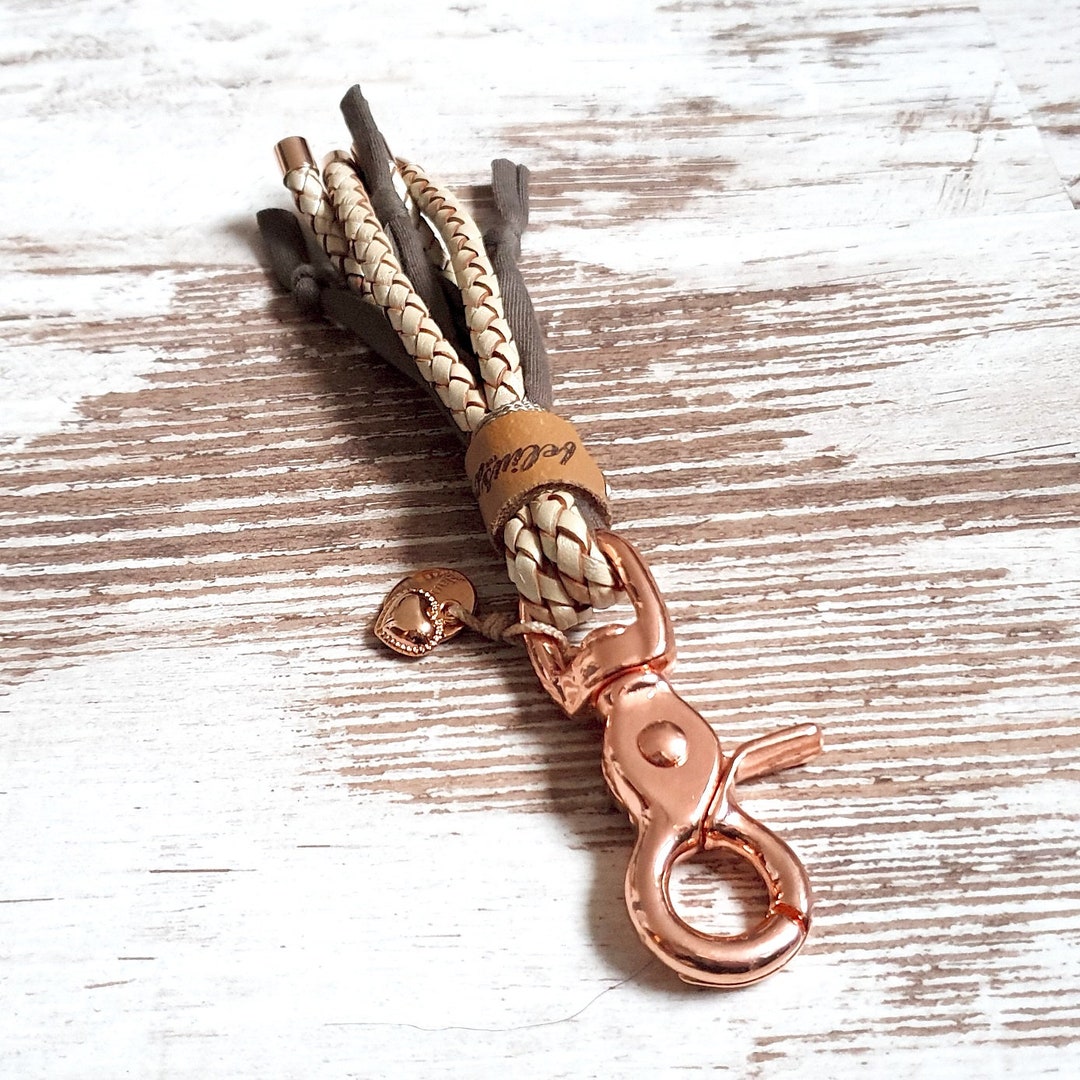 Keyring *vagabond* Izzy Pearl - Customizable - Made of Leather and ...