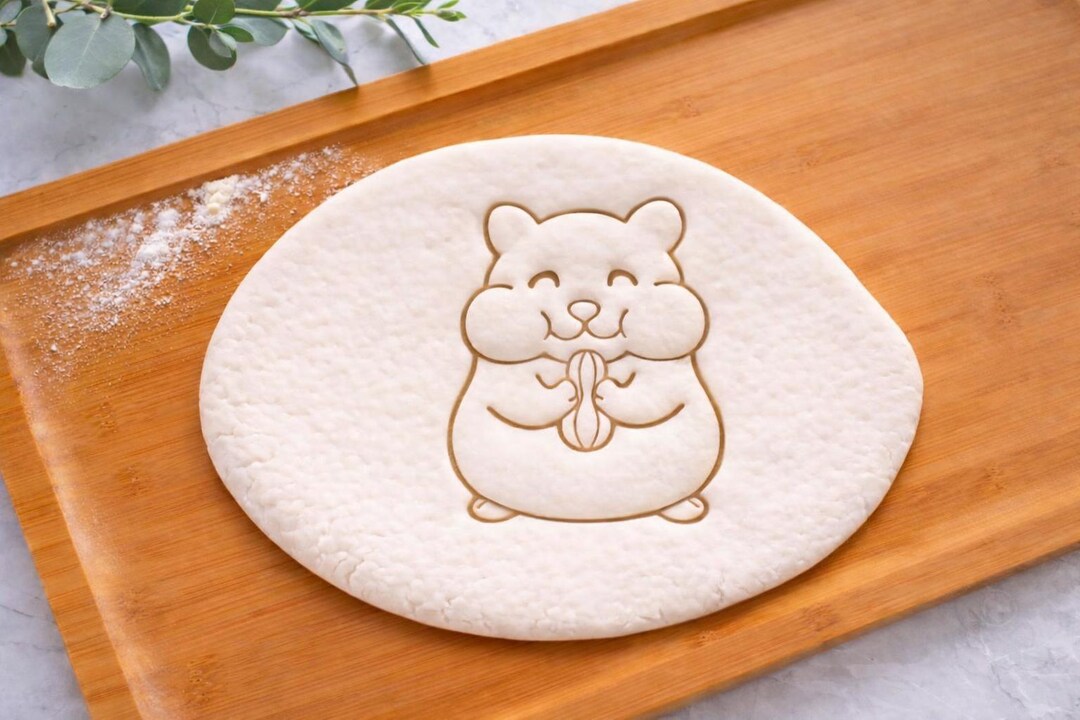 Hamster Holding Nut Cookie Cutter Cute Animal Fondant Biscuit ...