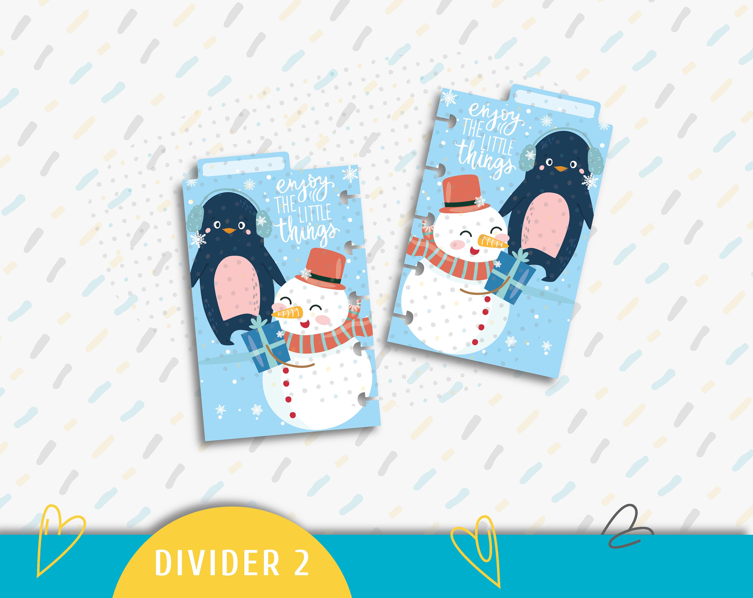 Cute Winter Planner Dividers. Printable Planner Tabs. Dividers - Etsy