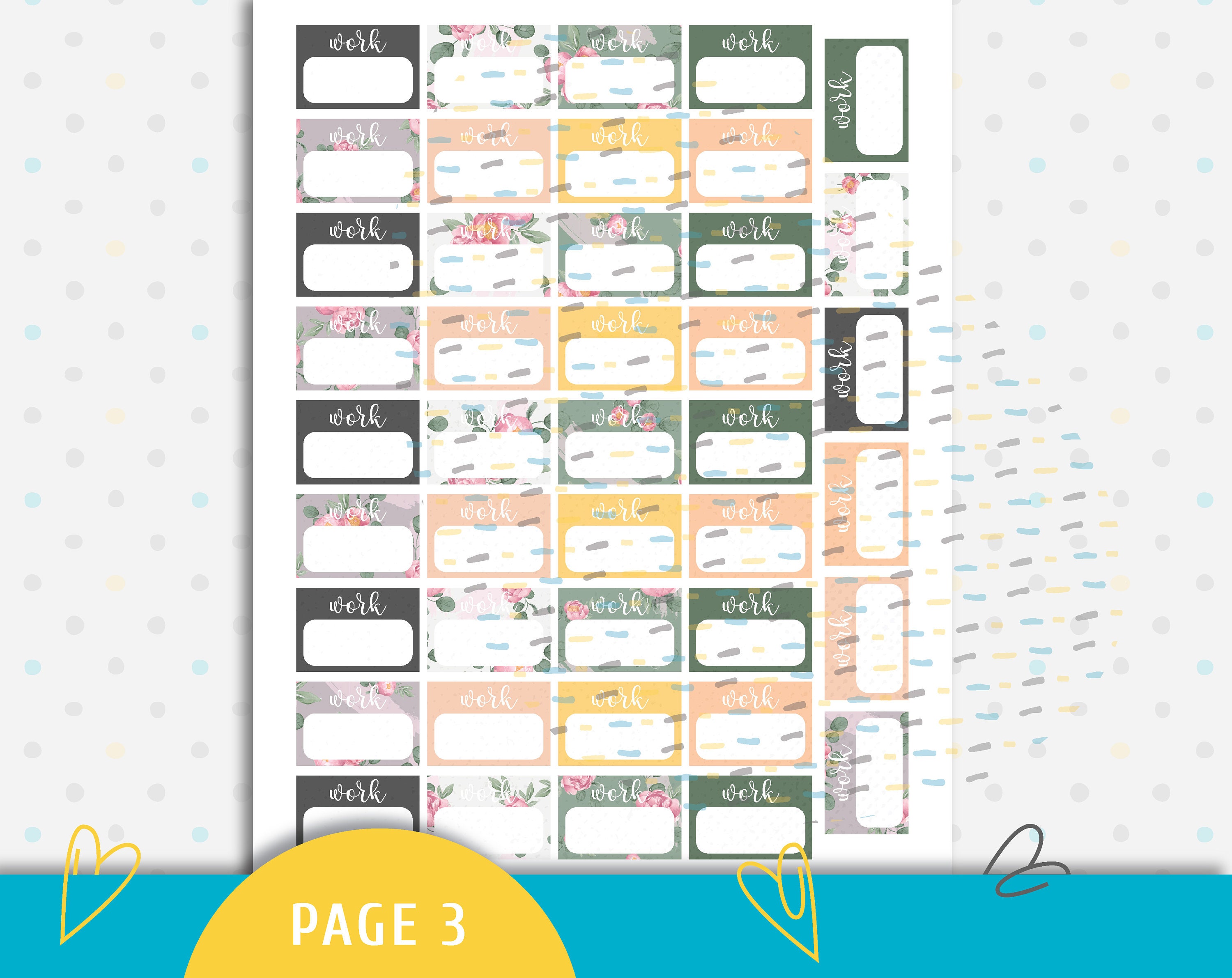 Printable Tracker Stickers. Instant Download Planner Sticker Kit. Pink ...