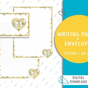 Printable Writing Paper. Printable Letter Paper and an Envelope ...