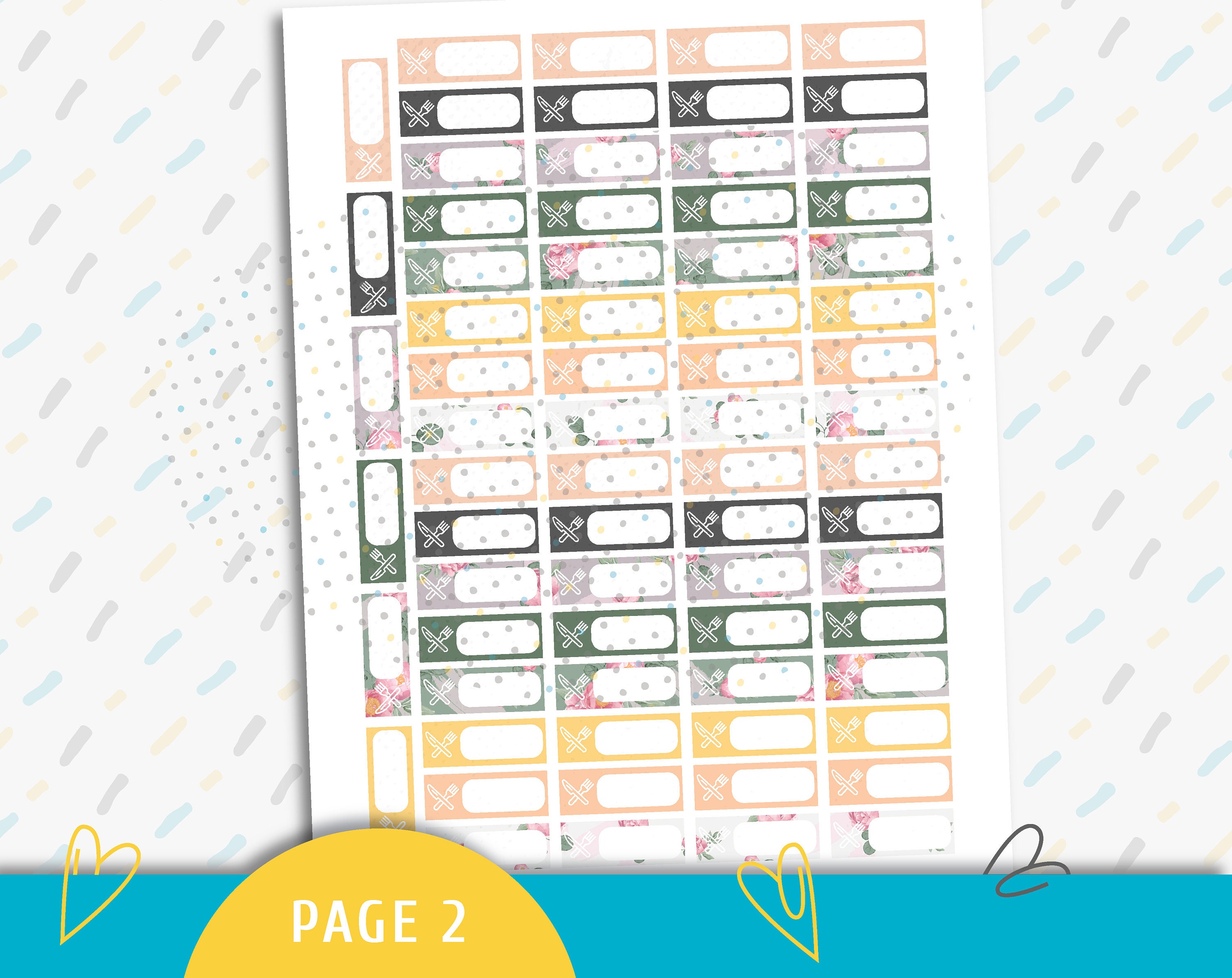 Printable Tracker Stickers. Instant Download Planner Sticker Kit. Pink ...