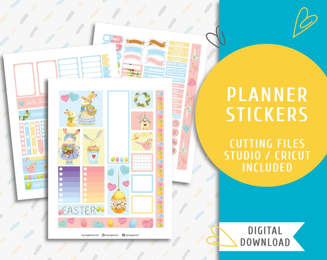 Watercolor Weekly Sticker Kit. Printable Planner Sticker Weekly Kit ...