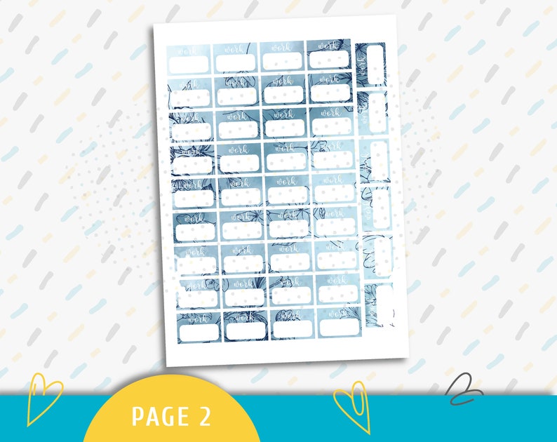 Printable Box Stickers. Instant Download Planner Sticker Kit. - Etsy