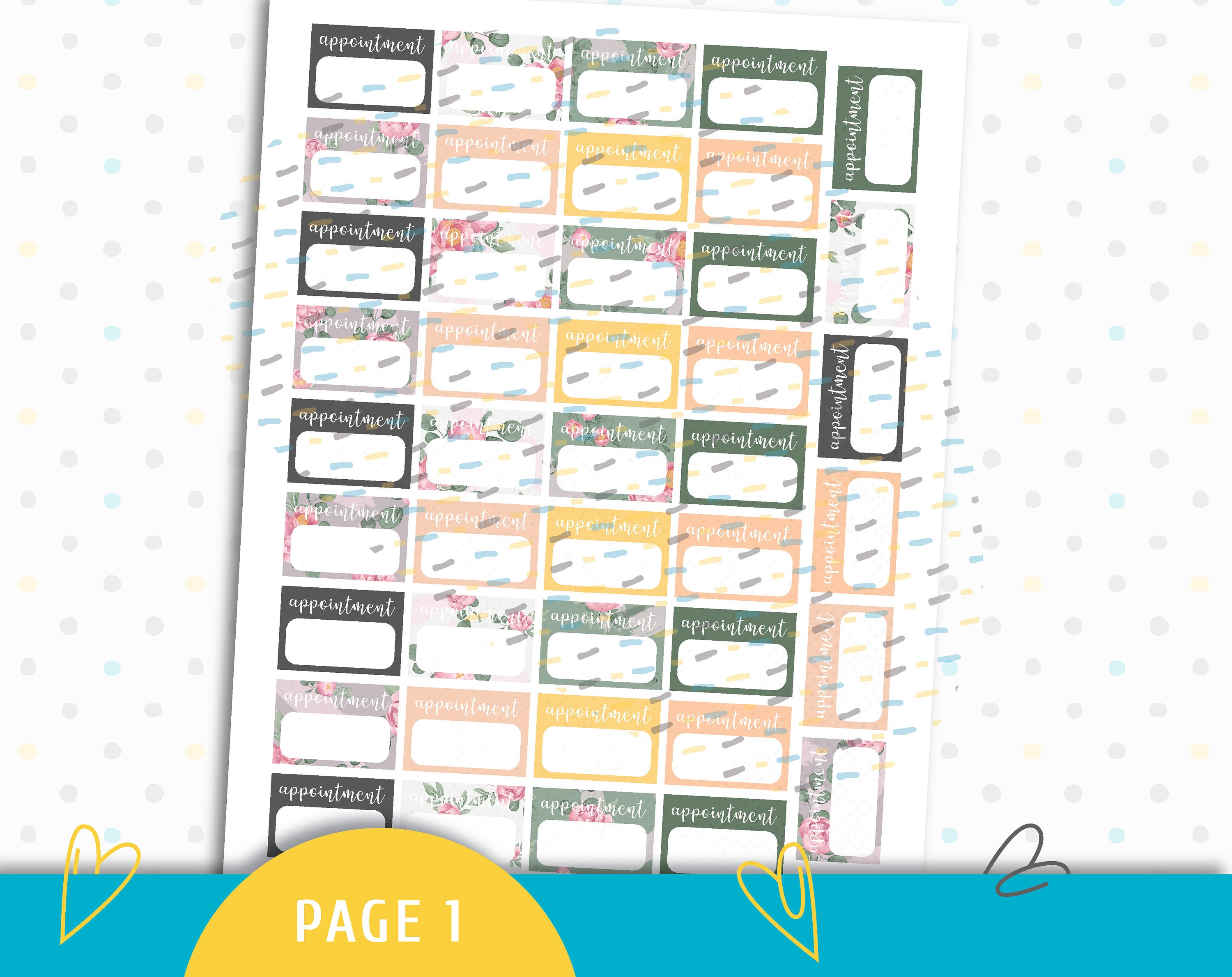 Printable Tracker Stickers. Instant Download Planner Sticker Kit. Pink ...