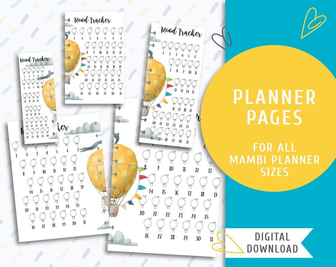 Printable Mood Tracker. Printable the Happy Planner Inserts. Instant ...