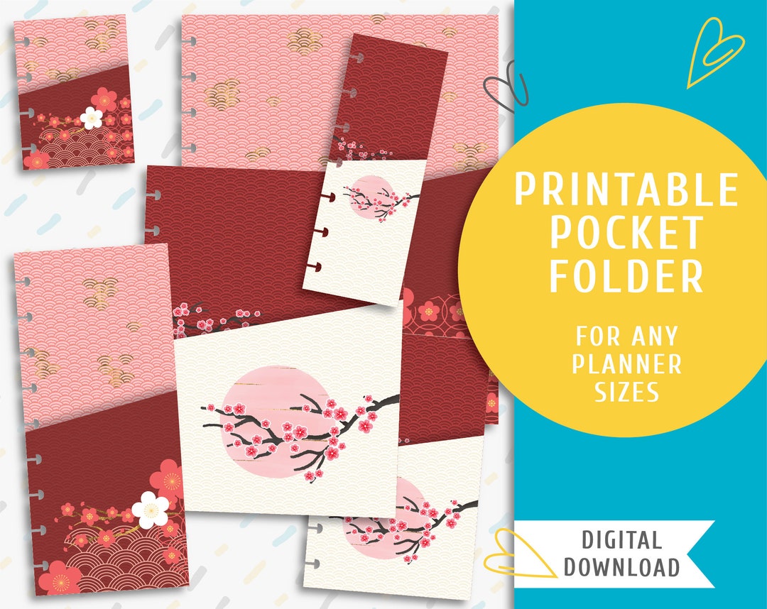 Printable Planner Pocket Folder Kit. Printable Planner Folder System ...