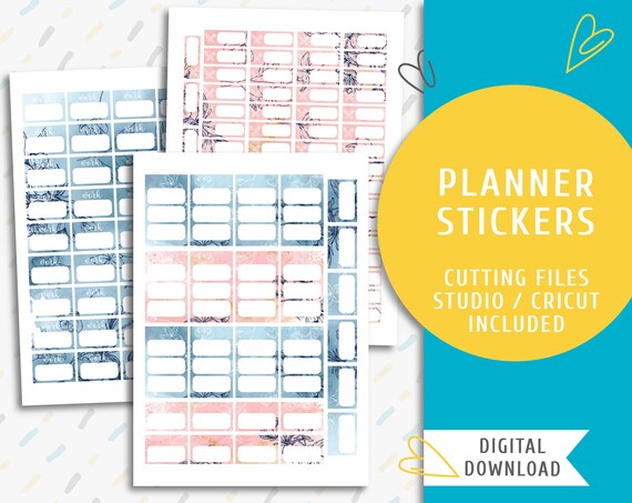 Printable Box Stickers. Instant Download Planner Sticker Kit. - Etsy