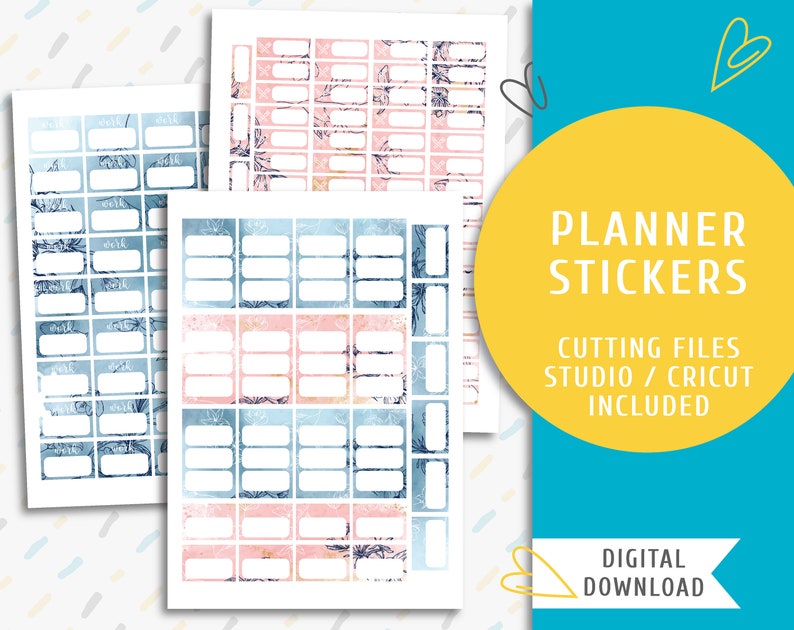 Printable Box Stickers. Instant Download Planner Sticker Kit. - Etsy