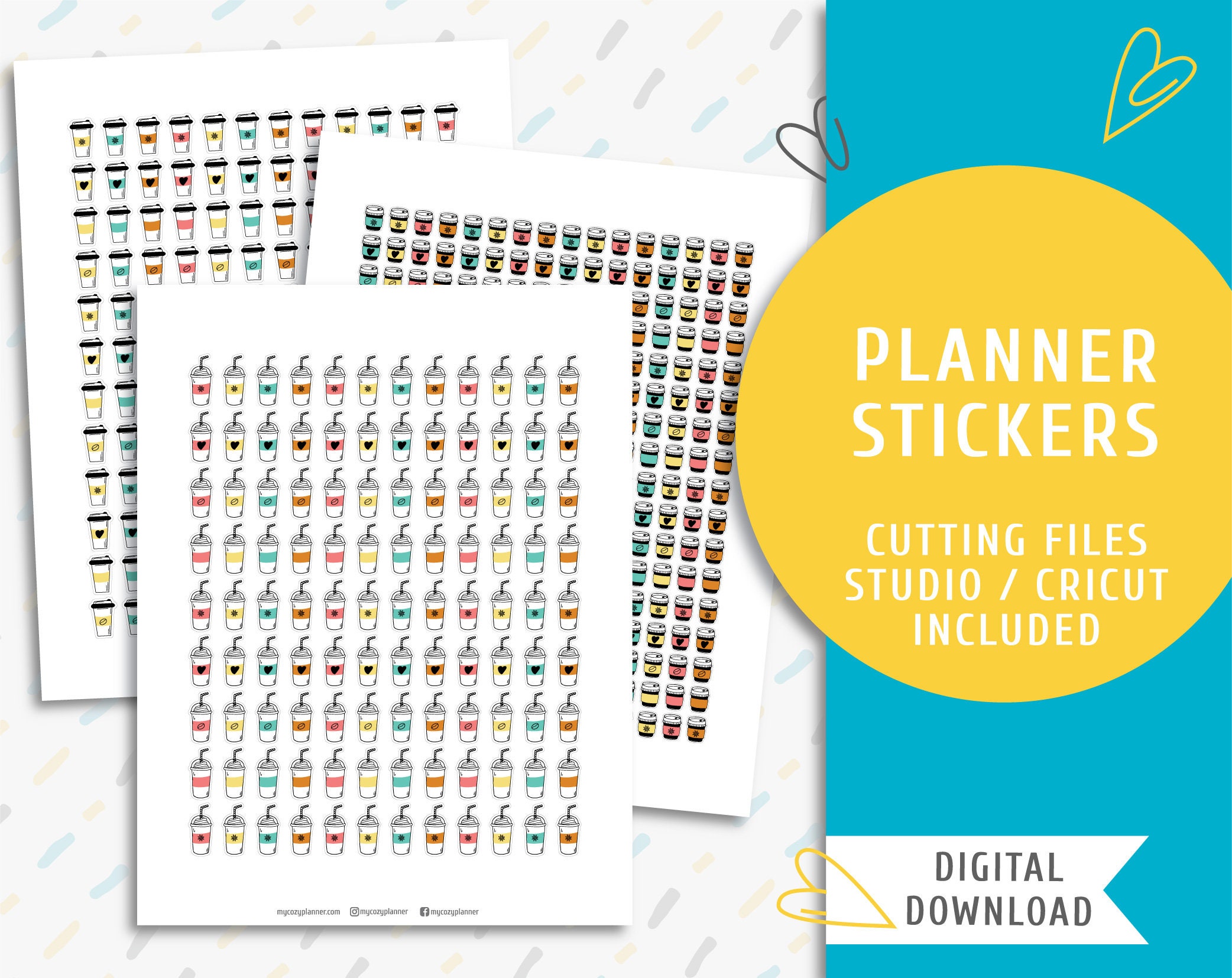 Printable Planner Stickers. Instant Download Planner Sticker Kit ...