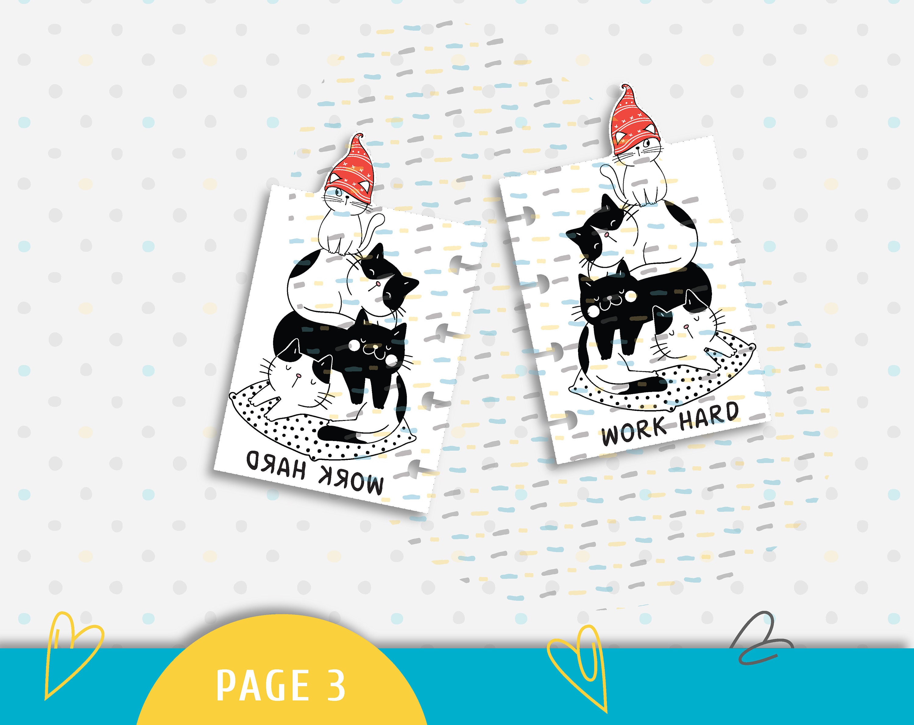 Cat Planner Dividers. Printable Planner Tabs. Dividers for Mcro Happy ...