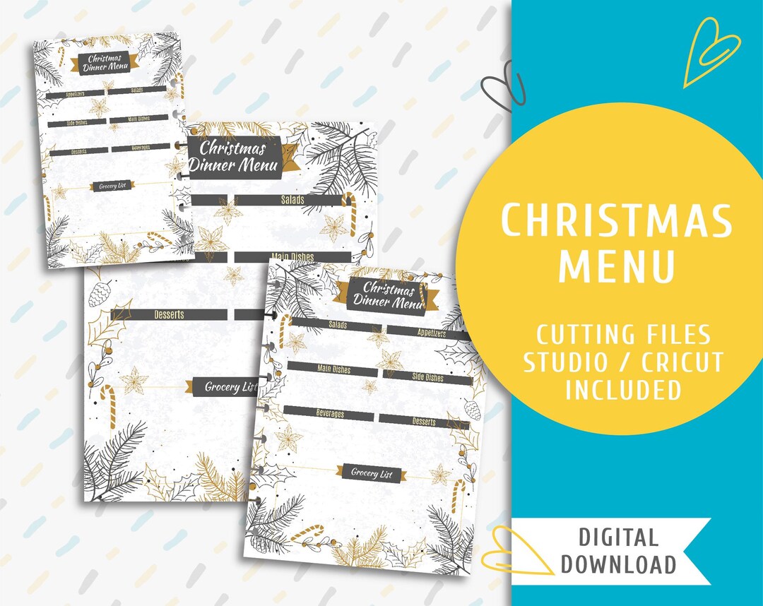 Printable Menu Pages. Printable the Happy Planner Inserts. Instant ...