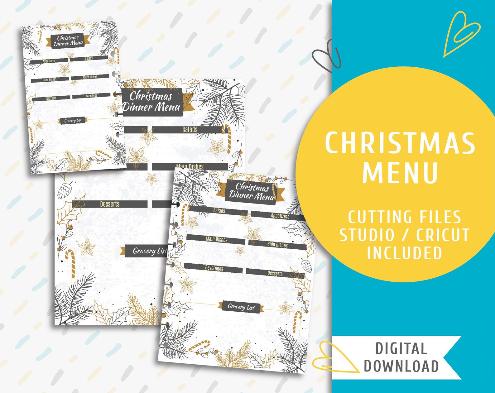 Printable Menu Pages. Printable the Happy Planner Inserts. Instant ...