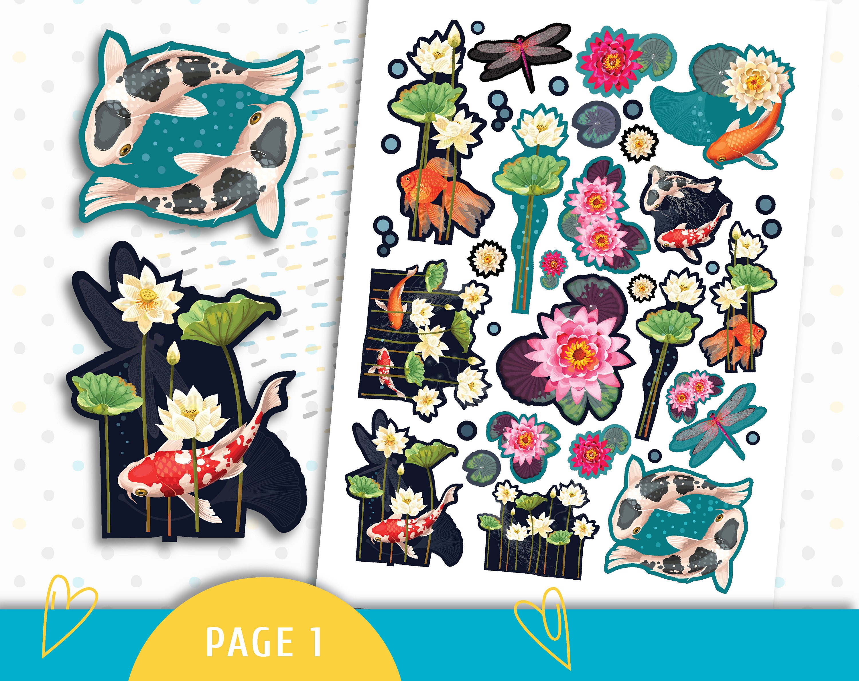 Fish Stickers. Instant Download Planner Sticker Kit. Color Fish ...