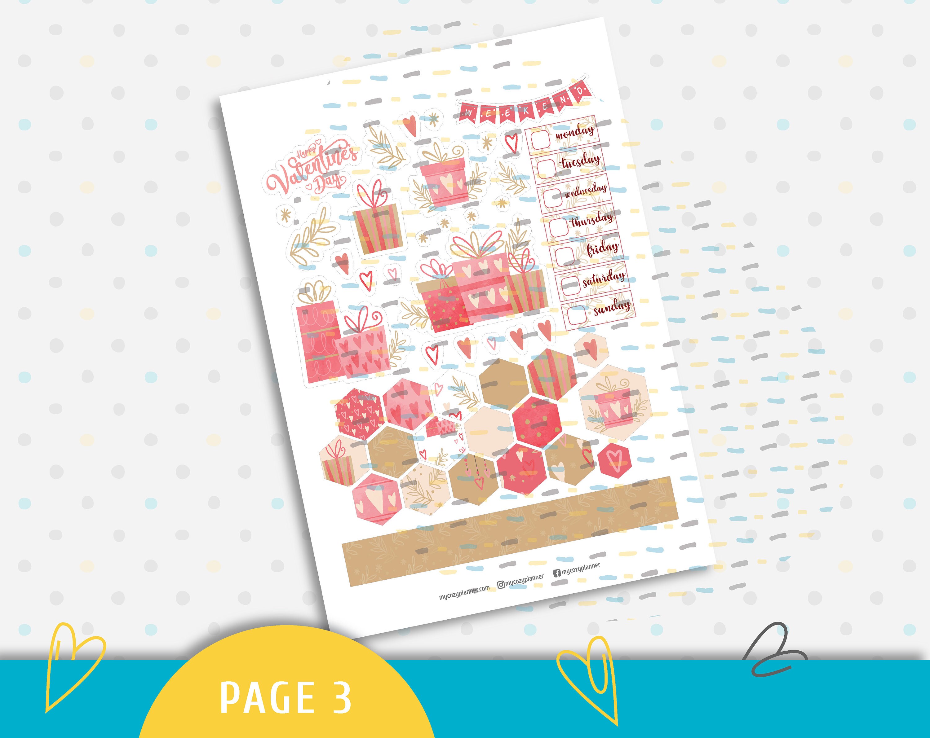 Watercolor Weekly Sticker Kit. Printable Planner Sticker Weekly Kit ...
